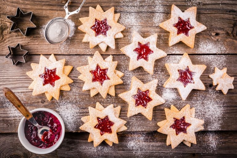 Christmas Linzer Cookies